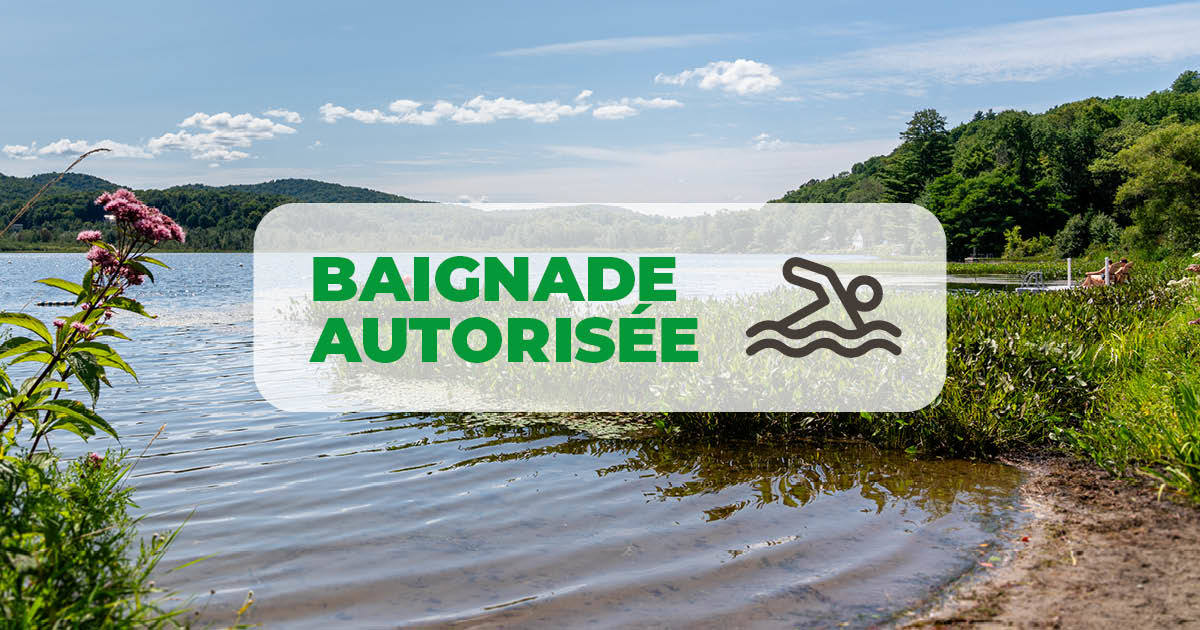Baignade permise à la plage du lac Bromont - Le Guide